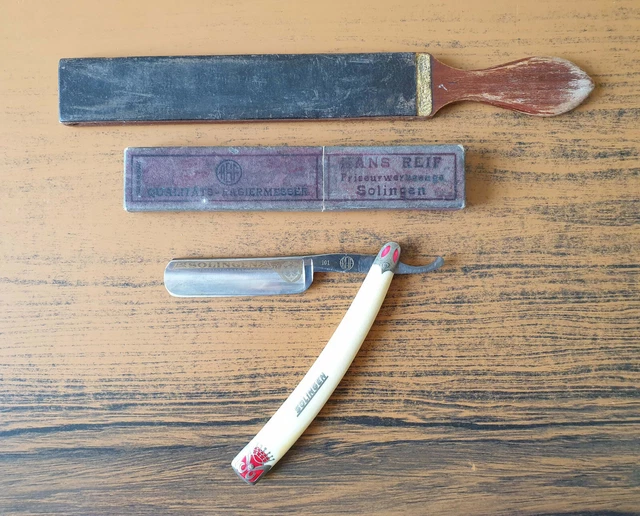 VIEUX RASOIR SOLINGEN Hans Reif Avec Kit Affutage + Vieille Tondeuse ...