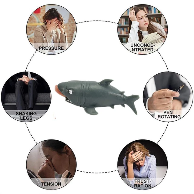 STRESS RELIEVING CANNIBAL Shark Toy New Unique Children Adult Toys a ...
