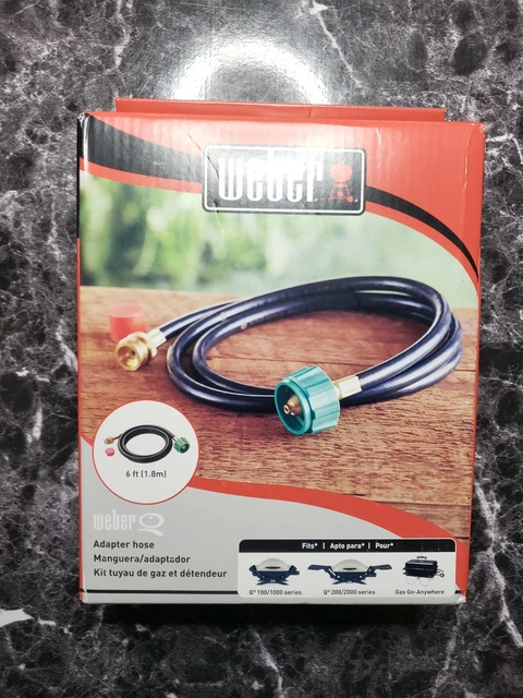WEBER ADAPTER HOSE 6501 for Weber Q-Series,Gas Go-Anywhere Grills 6 ft ...