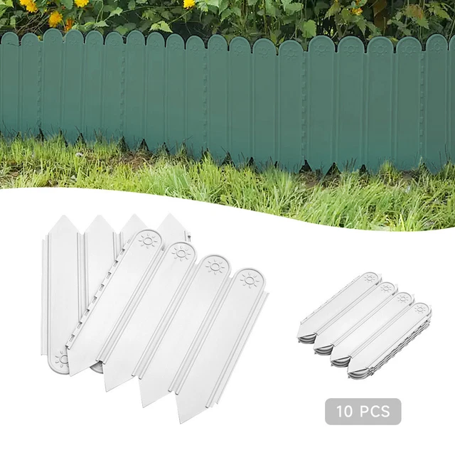SMALL PLASTIC FENCING Panel Lawn Edge Garden Flowerbed Border Plant ...