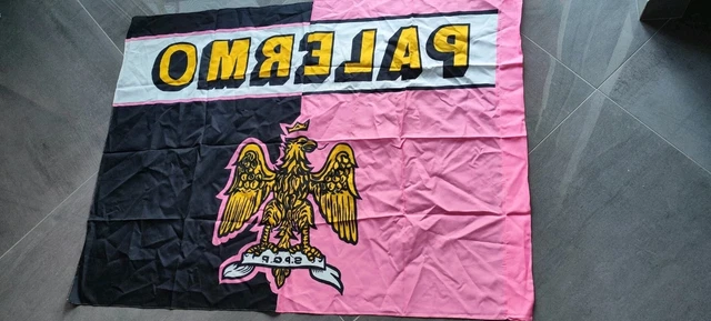 BANDIERA CALCIO PALERMO Vintage Anni 90 Originale Squadra Grifone ...