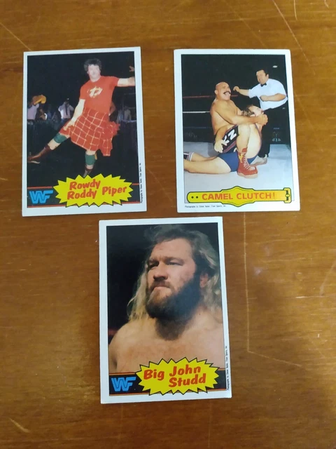 CARTES À COLLECTIONNER WWF WWE Topps 1985 : Roddy Piper, Big John Studd ...
