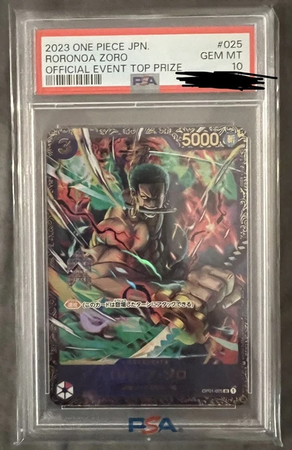 ONE PIECE TCG 2023 Flagship Battle Roronoa Zoro SR #OP01-025 PSA 10 EUR 791,54 - PicClick FR