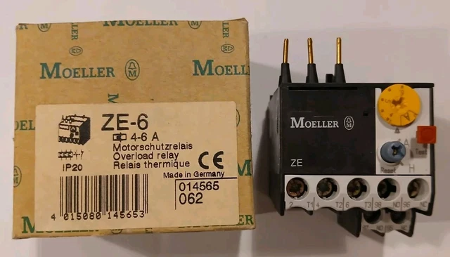 EATON MOELLER MOTORSCHUTZRELAIS ZE-6.0 / 4 - 6 A / NEU OVP EUR 10,00 - PicClick DE