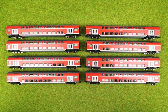 FLEISCHMANN PICCOLO SPUR N KONVOLUT 8x RE-Doppelstockwagen DB AG aus 9367/9369 EUR 221,00 ...