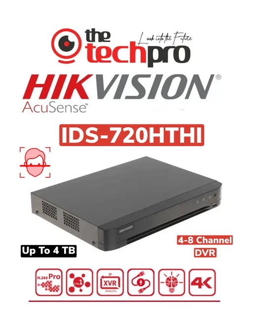 HIKVISION DVR IDS-720HTHI-K1/K2 CCTV 4K 4-8 Channel Recorder TVI Turbo ...