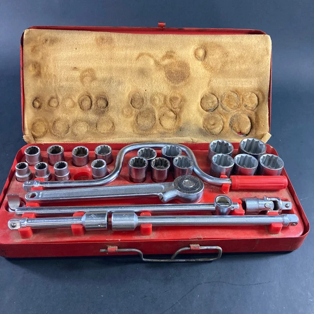 RARE VINTAGE (H) Набор Soviet Russian No.4 12 Point 1/2" Drive Metric ...
