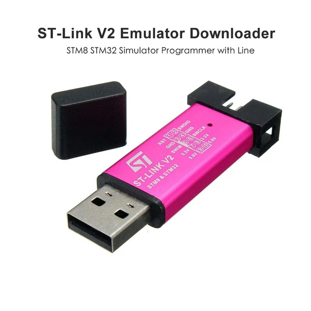 ST-LINK V2 SIMULATOR Download Programmer Mini STM8/STM32 with Cover Random Color £4.91 - PicClick UK