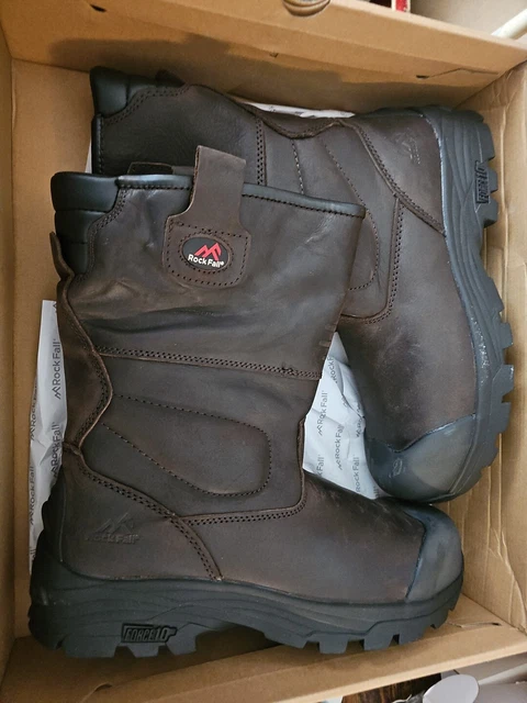 ROCK FALL RF70 Texas Safety Rigger Boots- Brown Size 11 £58.85 ...