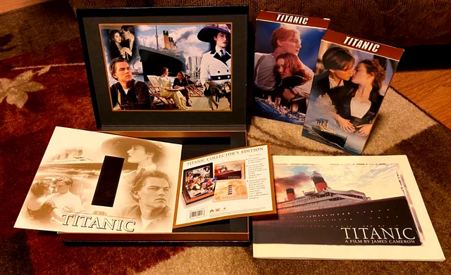 TITANIC COLLECTOR EDITION VHS Gift Set Photo Book Filmstrip Tapes 1997 ...