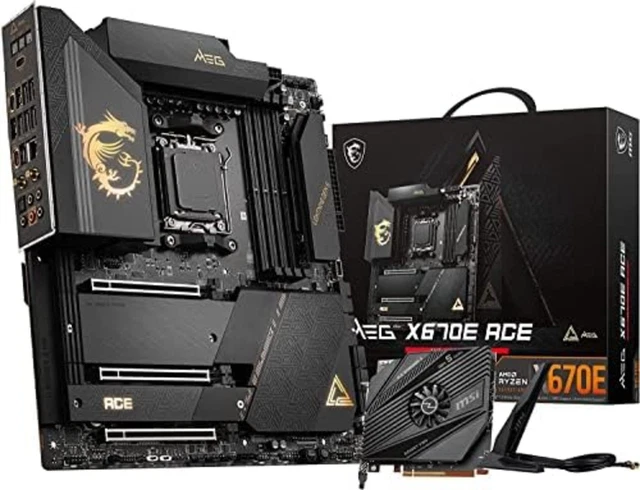 MSI E-ATX MOTHERBOARD MEG X670E ACE AMD Ryzen 7000 AM5 X670E Chipset F ...