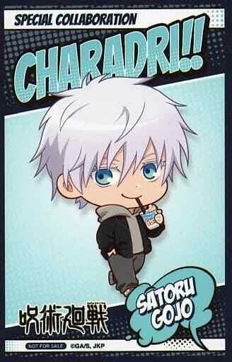 CHARACTER CARD SATORU Gojo Chibi Mini Bromide Jujutsu Kaisen Charadori ...