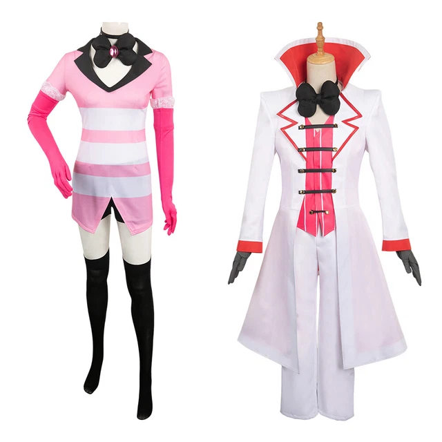 ANIME HAZBIN HOTEL Angel Dust/Animation Lucifer Cosplay Costume Coat ...