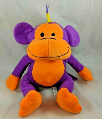 MONKEY APE CHIMP Plush Mohawk Head 13" Purple Orange A&A Global Stuffed ...