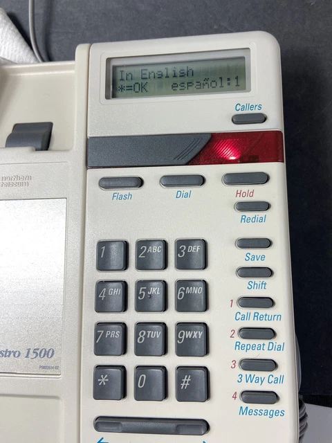 CORDED TELEPHONE NORTEL Maestro Almond 1500CW Northern Telecom MFG ...
