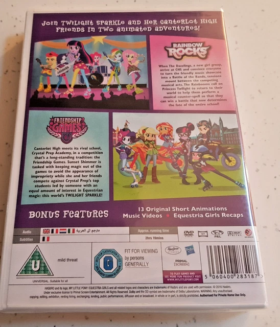 MY LITTLE PONY: Equestria Girls - Rainbow Rocks/Friendship Games - DVD ...
