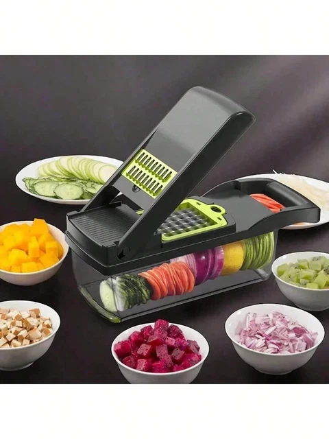 16 IN 1 Vegetable Chopper Food Slicer Dicer Cutter Grater Kitchen ...