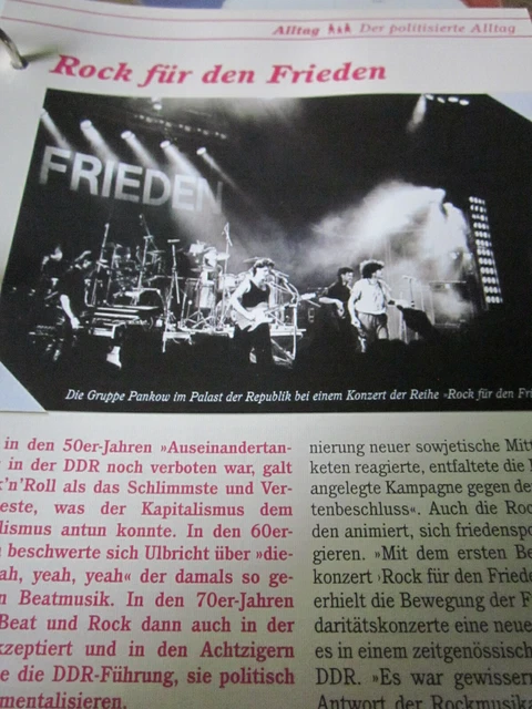 DAS WAR DIE DDR N politisierter Alltag Rock für den Frieden Konzerte ...