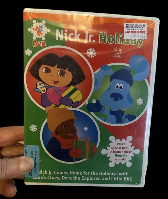 NICK JR. HOLIDAY DVD Dora the Explorer Blue's Clues Little Bill Rugrats ...