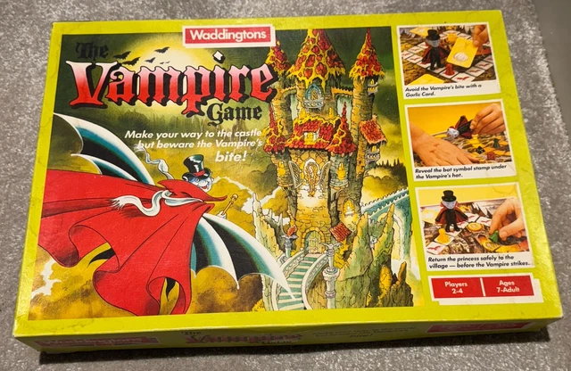 THE VAMPIRE GAME Waddingtons Vintage Board Game Dracula 100% Complete ...