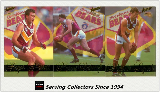 RARE--1995 SELECT AFL Sensation Cards Base Card Team Set Brisbane(3 ...