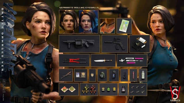 SWTOYS FS073 1/6 Resident Zombie Evil Crisis Jill Figure Toy Battle ...