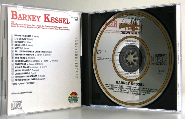 BARNEY KESSEL ‎BARNEY Kessel 15 Track Album CD 53116 EEC EUR 11,81 ...
