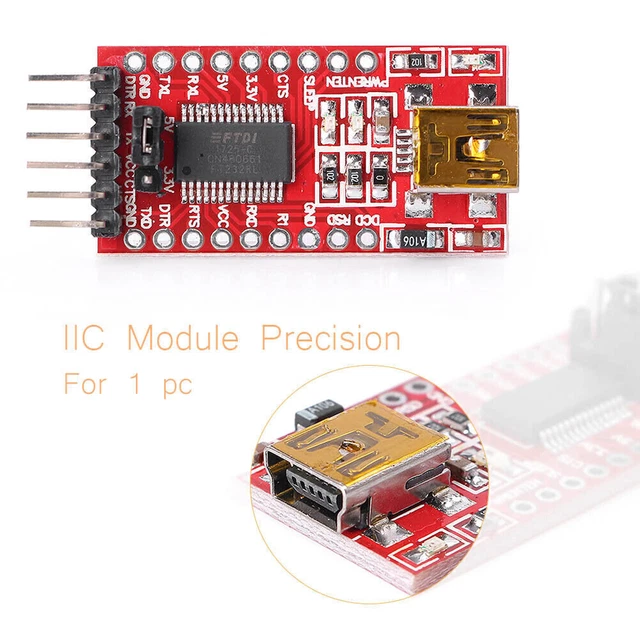 FT232RL 3.3V 5.5V FTDI USB to TTL Serial Adapter Module for Arduino ...