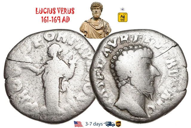 ANCIENT ROMAN EMPIRE Coin Silver Denarius LUCIUS VERUS 161 169AD ...