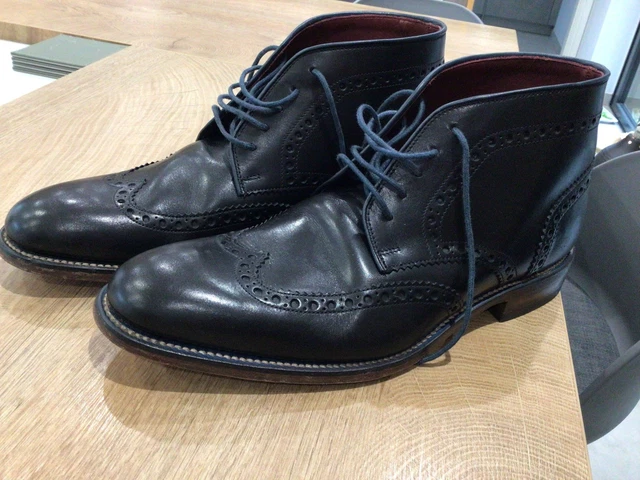 LOAKE DESIGN 'ERRINGTON' U.K. 7.5F Leather Semi Brogue Chukka Boots ...