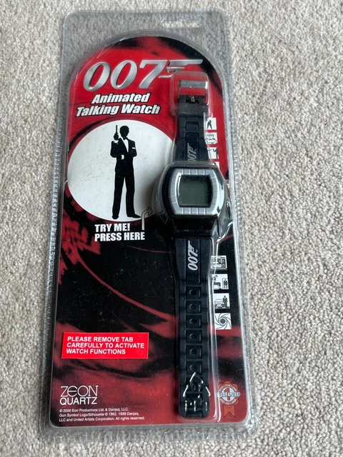 2000 ZEON JAMES Bond 007 Animated Talking Watch, looks excellent cond ...