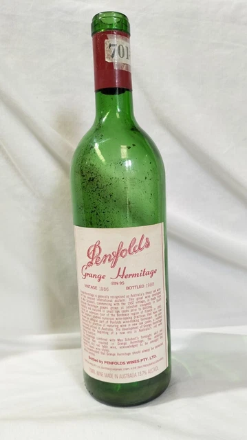 PENFOLDS GRANGE BOTTLE Vintage 1986 Bottled 1988 Penfolds Grange Bottle ...