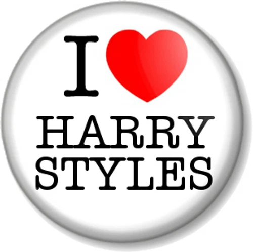I LOVE / Heart HARRY STYLES 25mm 1" Pin Button Badge One Direction Boy ...