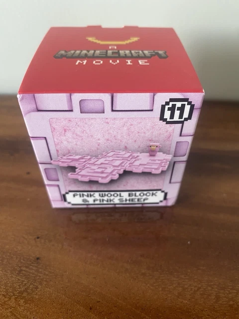 2025 A MINECRAFT Movie McDonald’s Kids Happy Meal Toy #11 Pink Wool ...