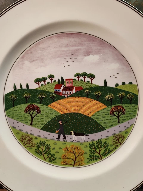 ASSIETTE PLATE VILLEROY Et Boch - Laplau Design Naif N6 Diam 26,5 Cm ...