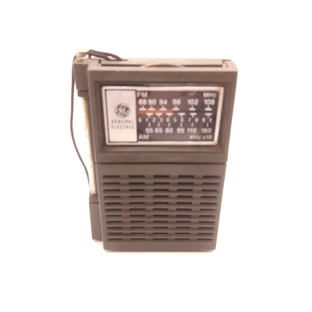 GENERAL ELECTRIC VINTAGE AM FM Transistor Radio Model 7-2506 A Portable ...