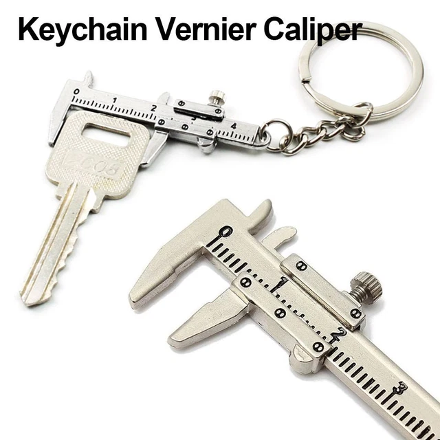 MINI ALLOY VERNIER Caliper Key Chain Ruler Model Vernier Caliper Metal ...