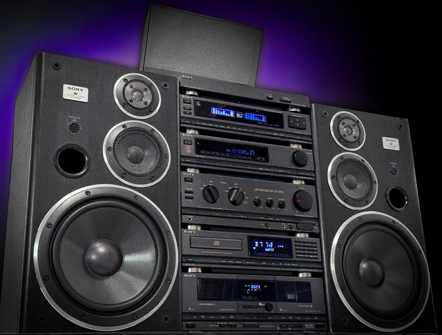 SONY LBT-D705 SILVER 🌈RaRe🌈 Complete Vintage Stereo Component System ...