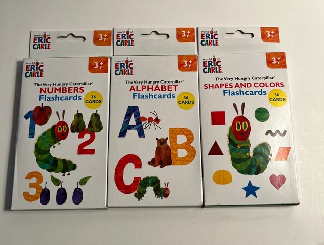 THE VERY HUNGRY Caterpillar Learning Flashcards Alphabet/Numbers/Shapes ...