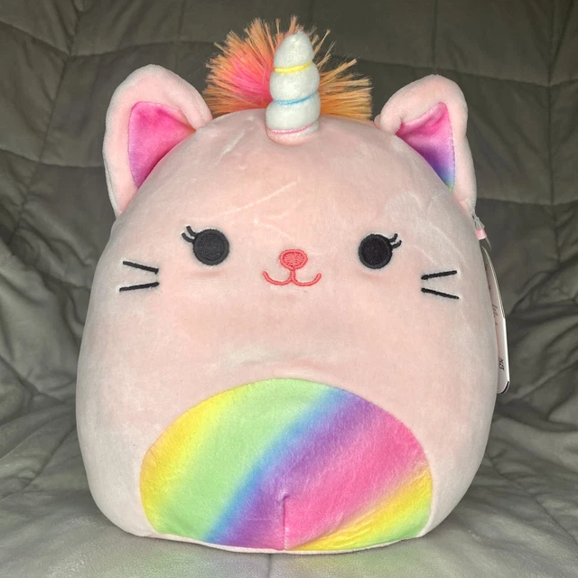SQUISHMALLOW SABRINA THE Rainbow Cat/Unicorn Plush 8" Kellytoy Caticorn ...