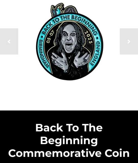 OZZY OSBOURNE / Black Sabbath Back To The Beginning Commemorative Coin ...
