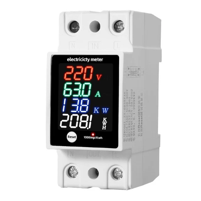PROFESSIONAL AC POWER Meter High Accuracy Current Electric DIN ...