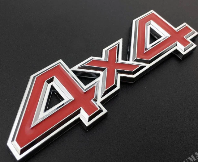 METAL RED 4WD 4x4 Car Rear Trunk Tailgate Emblem Badge Decal Sticker ...