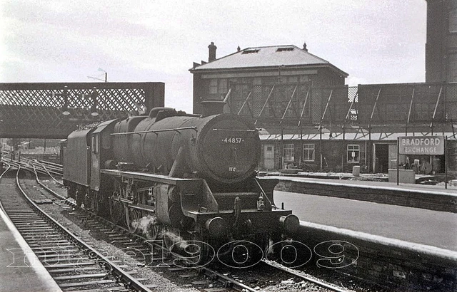 ORIGINAL 35MM B&W Negative of LMS 5MT 4-6-0 44857 Bradford Exch 25.07. ...