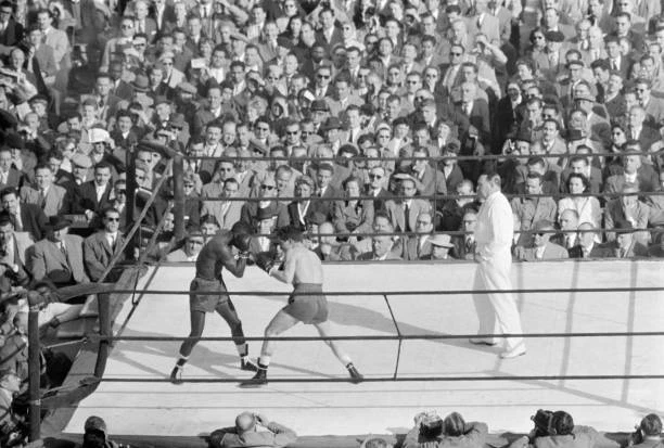 SERAPHIN FERRER V Percy Basset Boxing Fight Old Photo In 1955 1 $9.00 ...