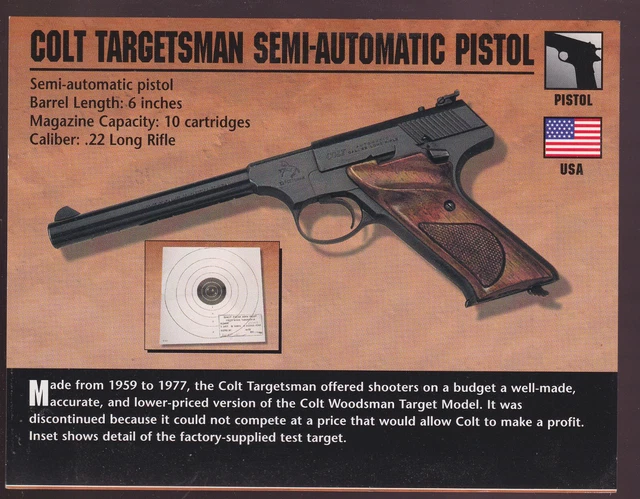 COLT TARGETSMAN SEMI-AUTOMATIC PISTOL .22 Atlas Classic Firearms Gun ...
