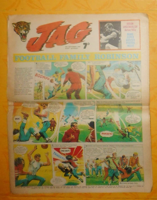 JAG COMIC, 28/9/1968, Football Family Robinson, Indestructable Man ...