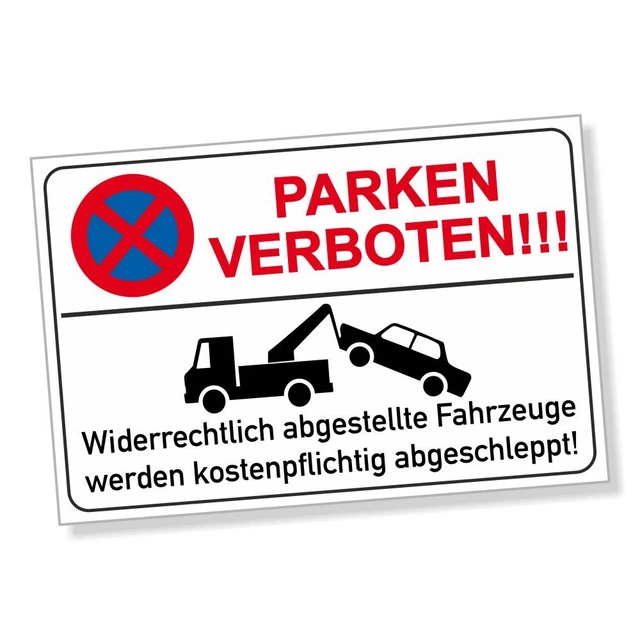 PARKVERBOTSSCHILD PARKEN VERBOTEN Parkverbot Schild Aufkleber verbot ...