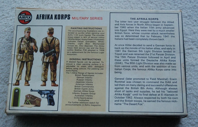ORIGINAL VINTAGE AIRFIX Afrika Korps 1/32 scale soldiers Rare 1970s ...