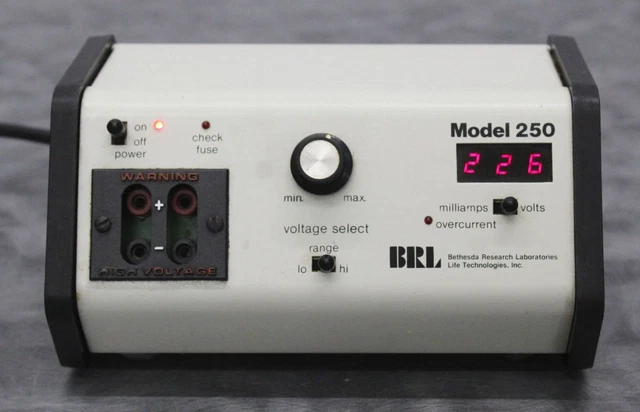 BRL LIFE TECHNOLOGIES Model 250 Electrophoresis Power Supply Cat. No ...